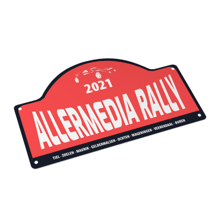Rallyschild laten bedrukken | Rallyborden | Gratis ontwerp! | AllerMedia