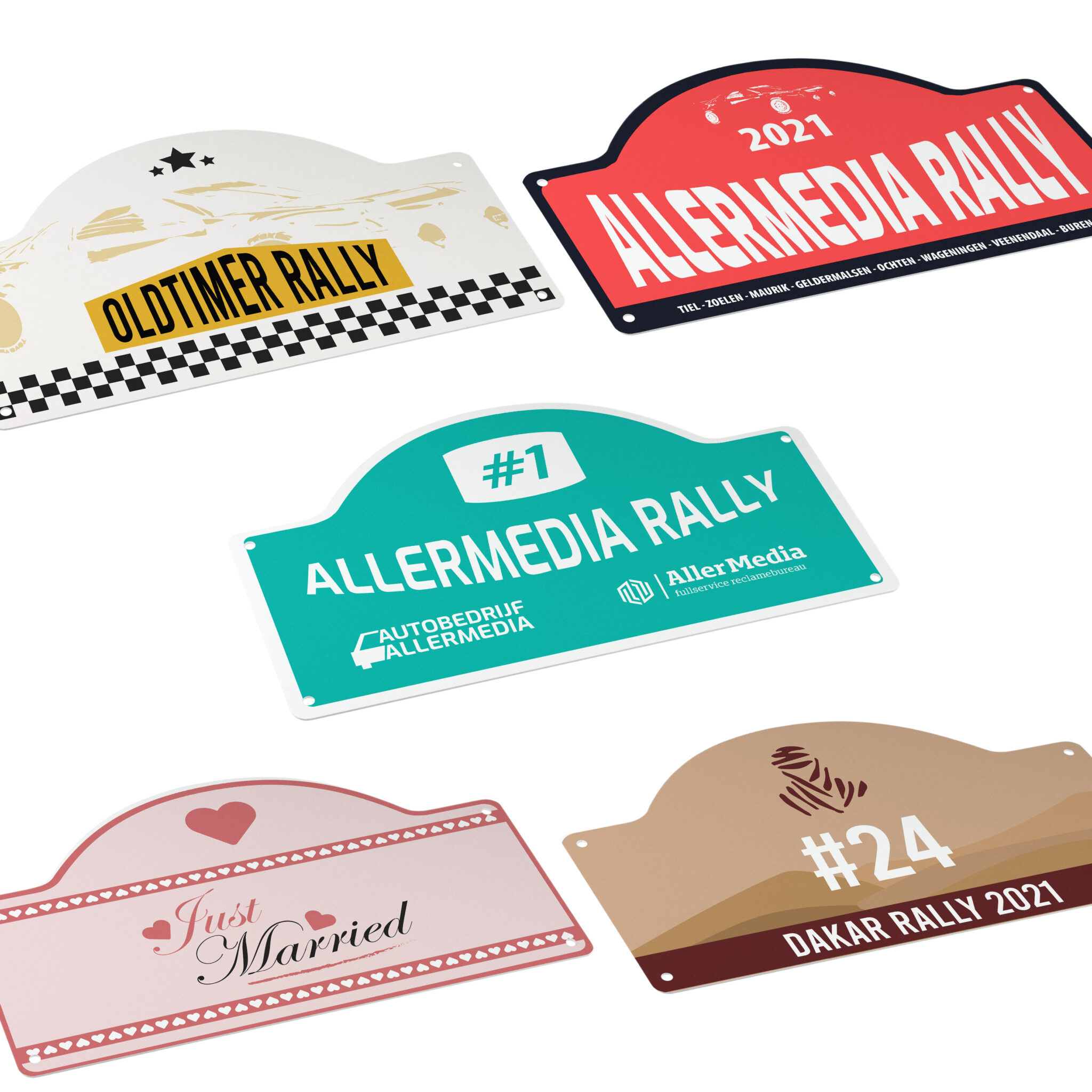 Rallyschild laten bedrukken | Rallyborden | Gratis ontwerp! | AllerMedia
